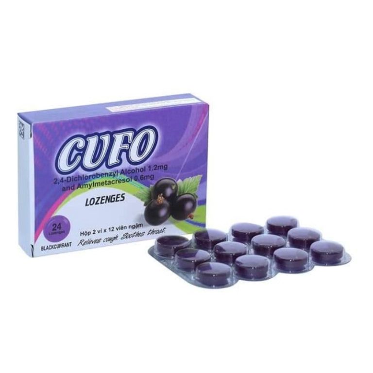 Viên ngậm Cufo trị viêm họng, đau họng (2 vỉ x 12 viên) - Nhà Thuốc ...